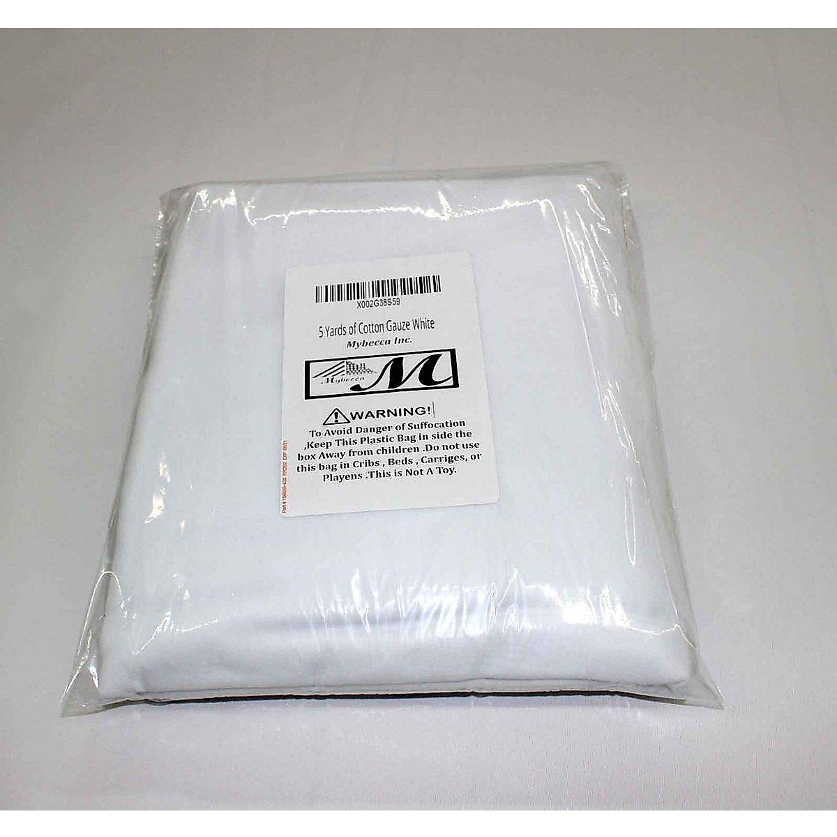 Cotton Gauze (100% Cotton) 48/50" Wide Fabric for Skirts & Dresses, White (10 Yards)