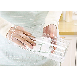 Lawei 4 Pack Clear Plastic Jars with Lids - 50 Oz Tall Clear Empty Plastic Jars Plastic Food Storage Jars for Food & Home Storage