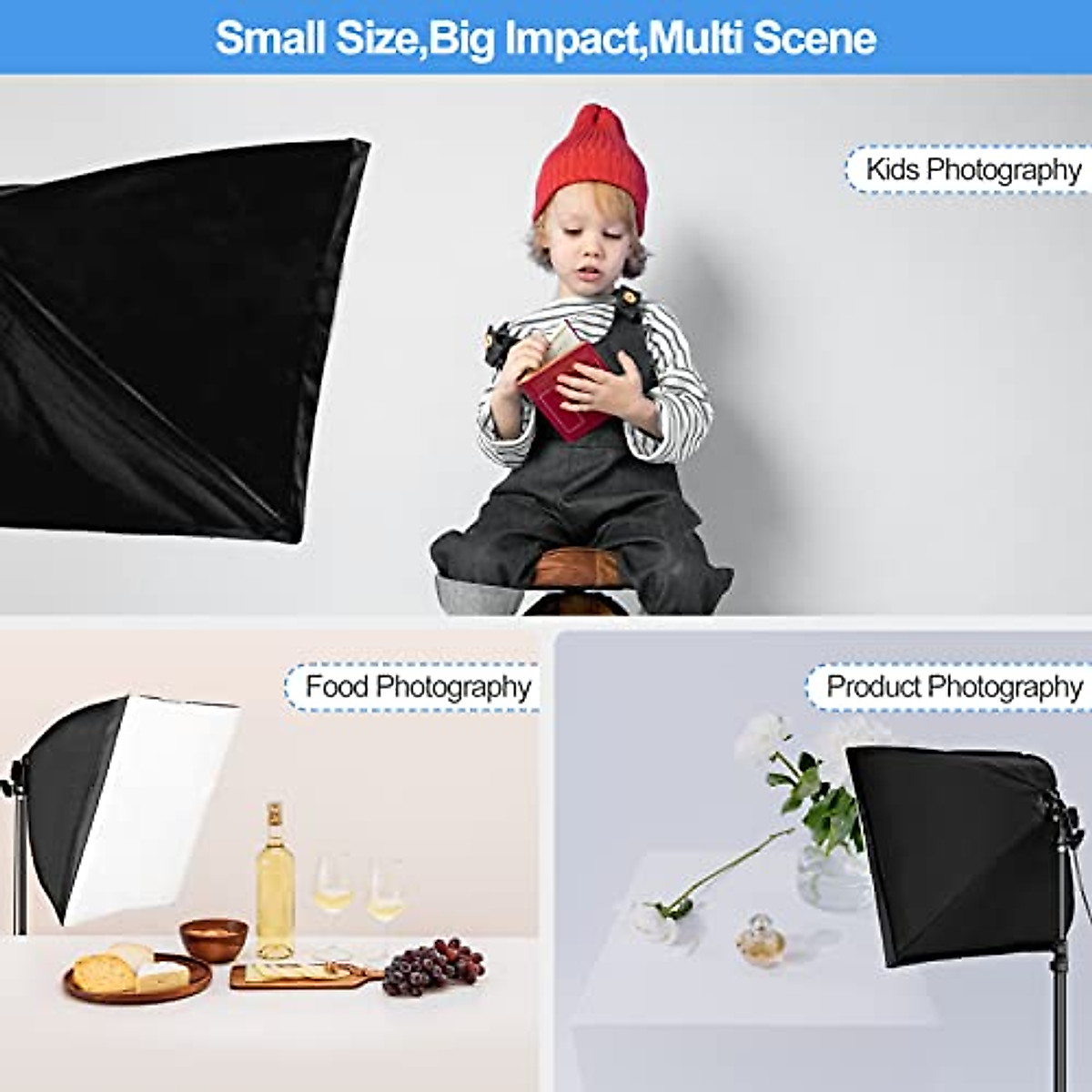 EMART Softbox Lighting Kit - 85W LED & Remote Control