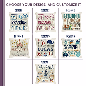 Zexpa Apparel Personalized 18" Square Cotton Canvas Print Throw Pillow Cover for Car Club Festival Valentine's Day