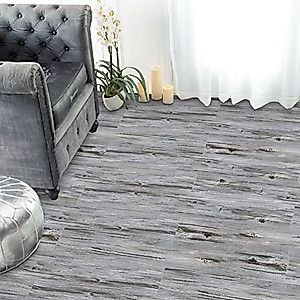 Peel and Stick Floor Tile Vinyl Flooring Peel and Stick Waterproof and Durable for Bathroom and Kitchen Self-Adhesive Vinyl Plank Flooring for DIY Installation 35 x 6 inch(10 PCS)