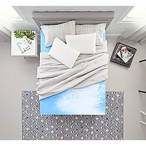 Comfort Revolution F02-00193-FL0 4" Gel-Infused Memory Foam Mattress Topper, Full, Blue