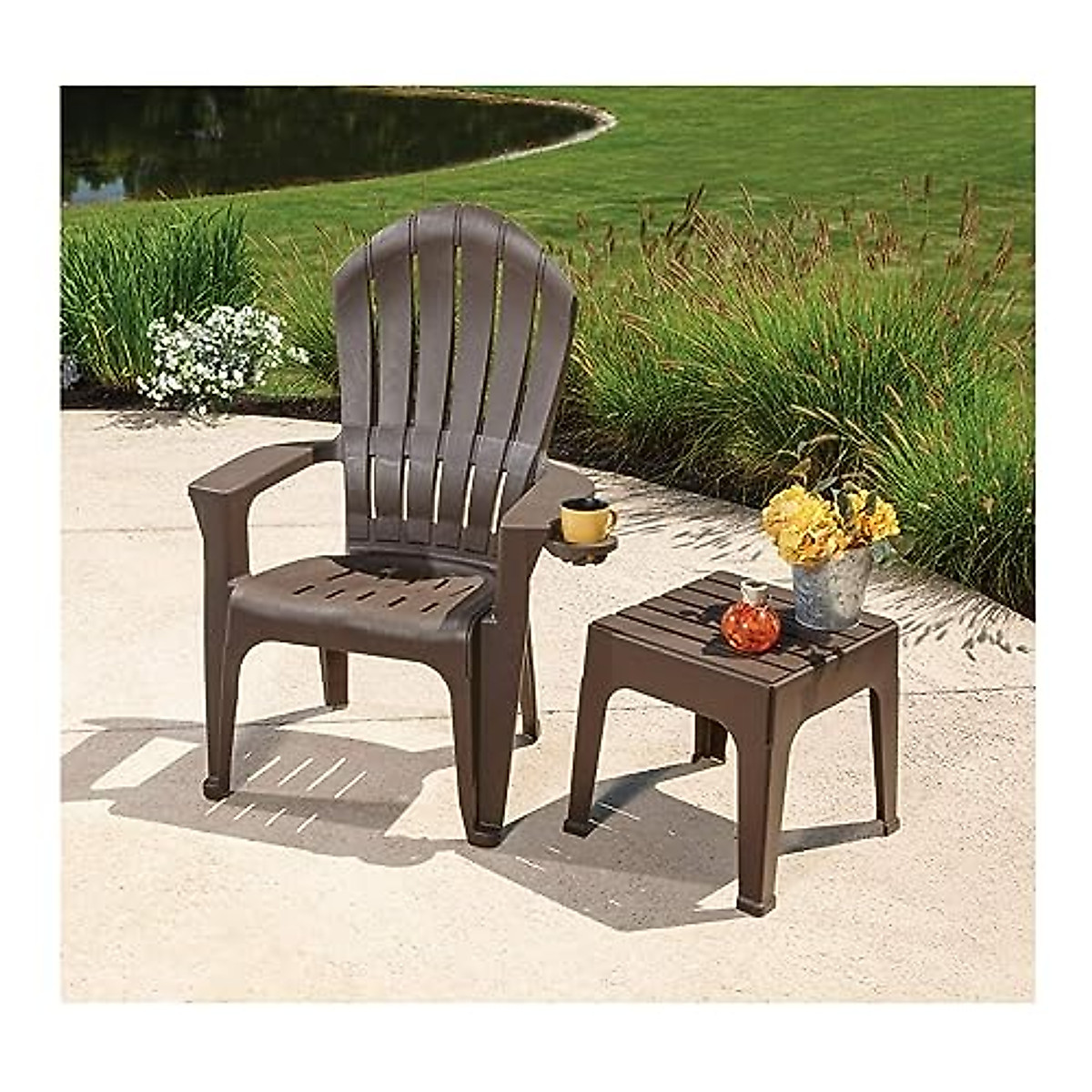ADAMS MFG PATIO FURN 8090-60-3731 Big Easy Brown Stack Table