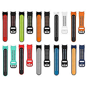 TECKMICO 10PCS Compatible with Samsung Galaxy Watch 5 band 44mm/40mm,Galaxy watch Pro 45mm,Galaxy 4 44mm/40mm, Classic 46mm/42mm,No Gap design replacement bands for galaxy Men,Women (Color01)