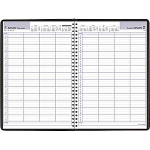 2022 Four Person Group Daily Appointment Book by AT-A-GLANCE, 8" x 11", Large, DayMinder, Black (G56000)