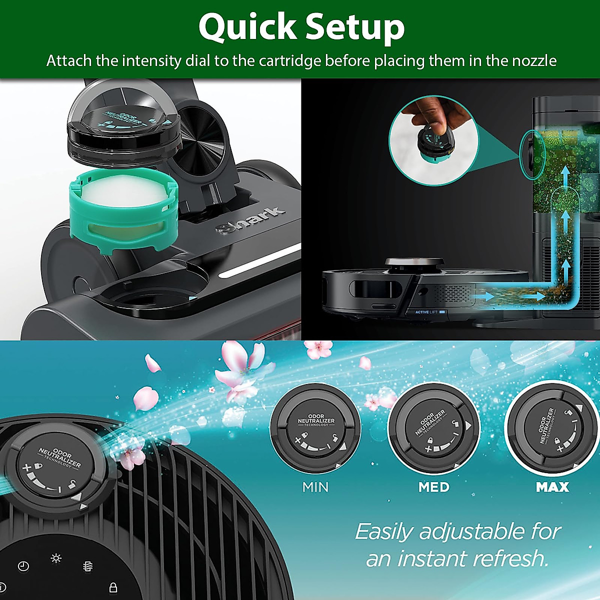 [6 Pack] Odor Neutralizer Technology Replacement Cartridges: Compatible with Shark AZ3000 AZ3002 HZ3000 HZ3002 HZ702 IZ862H IZ562H ZD550 ZU102 LA702 Vacuum Cleaner & Air Purifier - 1541FC3000 Original