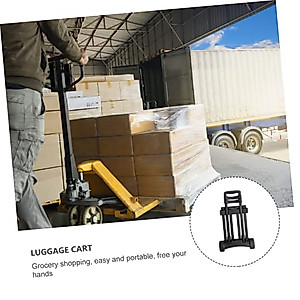 TEHAUX Cart Hand Trucks Foldable Trolley Travel Stroller Lug Trolley Quad Stroller Folding Trolley Luggage Trolley Iron Multifunction Transportation Equipment Shopping