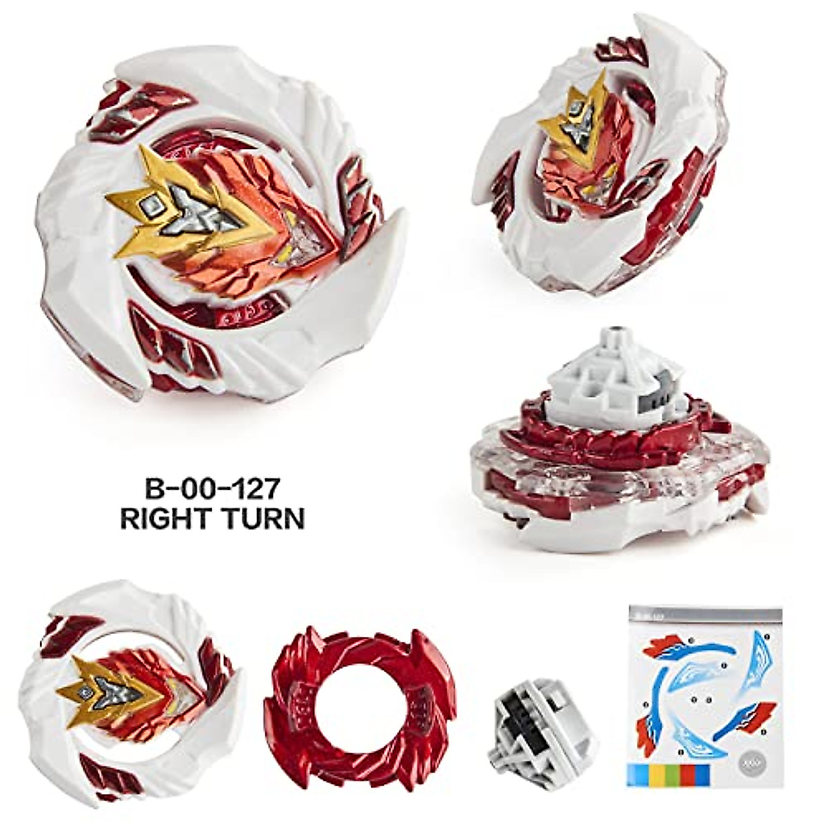 Bey Battling Tops Burst Toy Game Set 4 Spinning Metal Fusion Tops 2 Launchers Battle Gyro Battling Tops 1 Arena Great Birthday Gift for Children Kids Boys Ages 6+