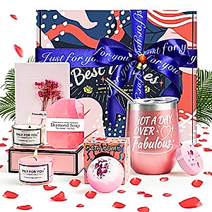 Birthday Gifts For Women- Stress Relief Spa Gifts Basket Valentine's Day Gift For Her Girlfriend Gift Ideas for Women Mom Sister Friend Happy Birthday Gifts Set for Women Christmas Gifts
