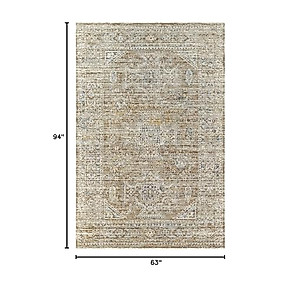 Livabliss x Becki Owens Margaret Traditional Washable Outdoor Area Rug, 5'3" x 7'10", Taupe/Brown