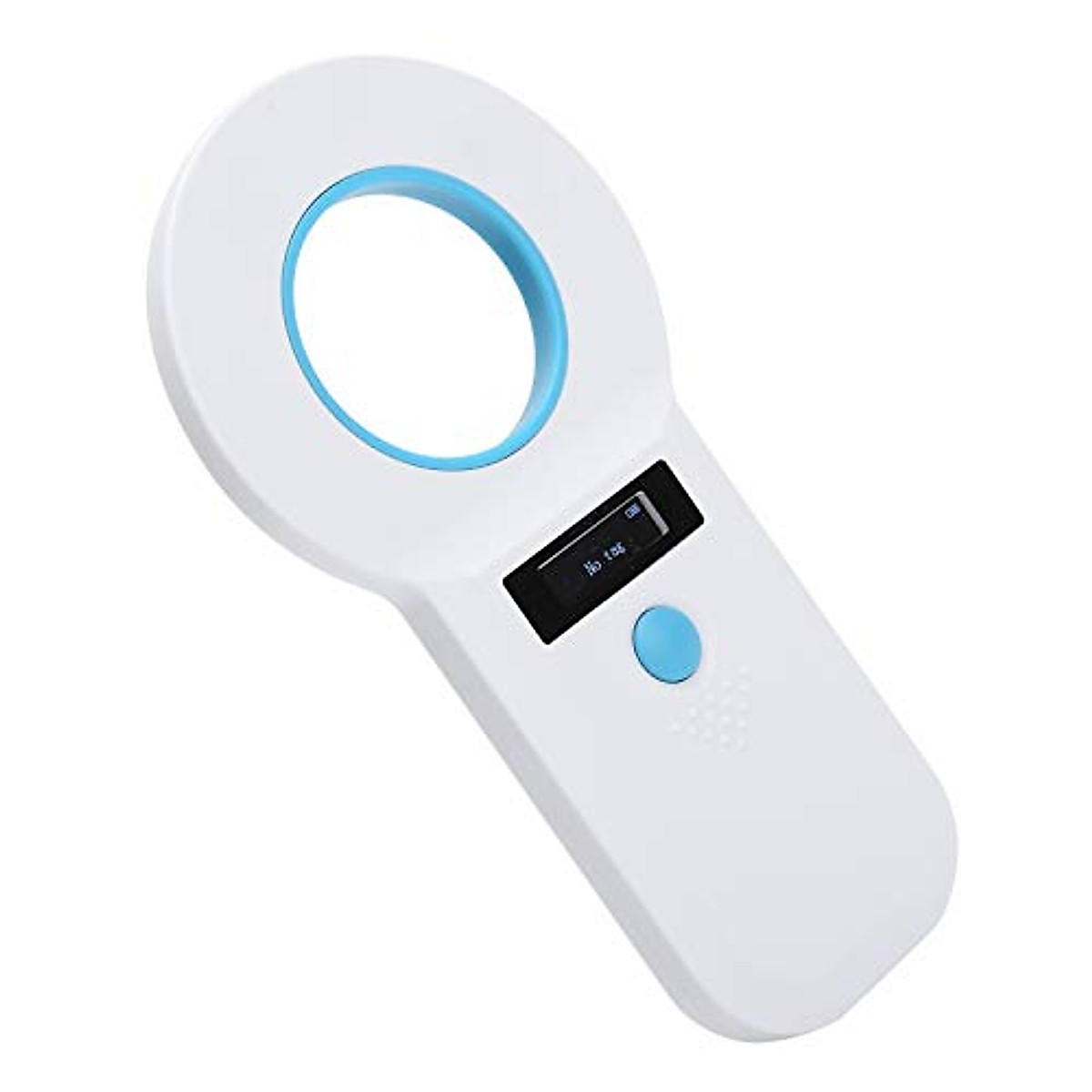 Microchip Scanner FDXB (ISO11784/85) EMID Animal Handheld Reader Pet ID Scanner, Pet ID Microchip Scanner, Cat Label Reader 134.2kHz (White)