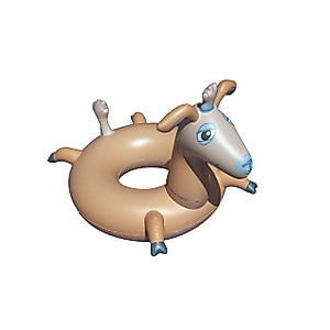 Swimline Inflatable Llama Swim Ring, Tan, 56"/46"/16"-44"