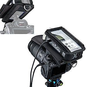 JJC H4n Protective Carrying Storage Pouch Case Bag for Zoom H4n Pro All Black & Tascam DR-40 Handy Portable Recorder replaces Zoom PCH-4n Case, with Clear Visible Front Face Cover Protector