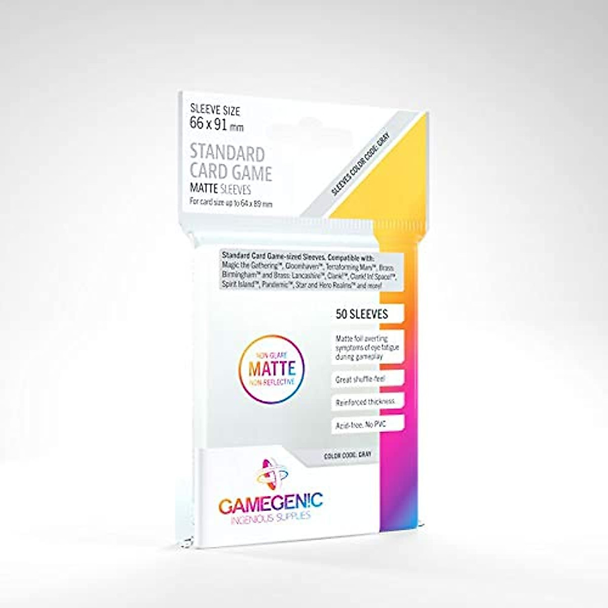 5 Packs Gamegenic Matte Board Game Sleeves 50ct Standard Card Game Size Card Sleeves Value Bundle!
