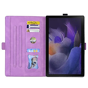 Tablet Bags Compatible with Samsung Galaxy Tab A8 10.5-Inch 2021 (SM-X200/X205/X207) Butterfly Embossed Folding Stand Protective Cover Shockproof PU Leather Flip Case Card Slot Tablet PC Case Tablet C