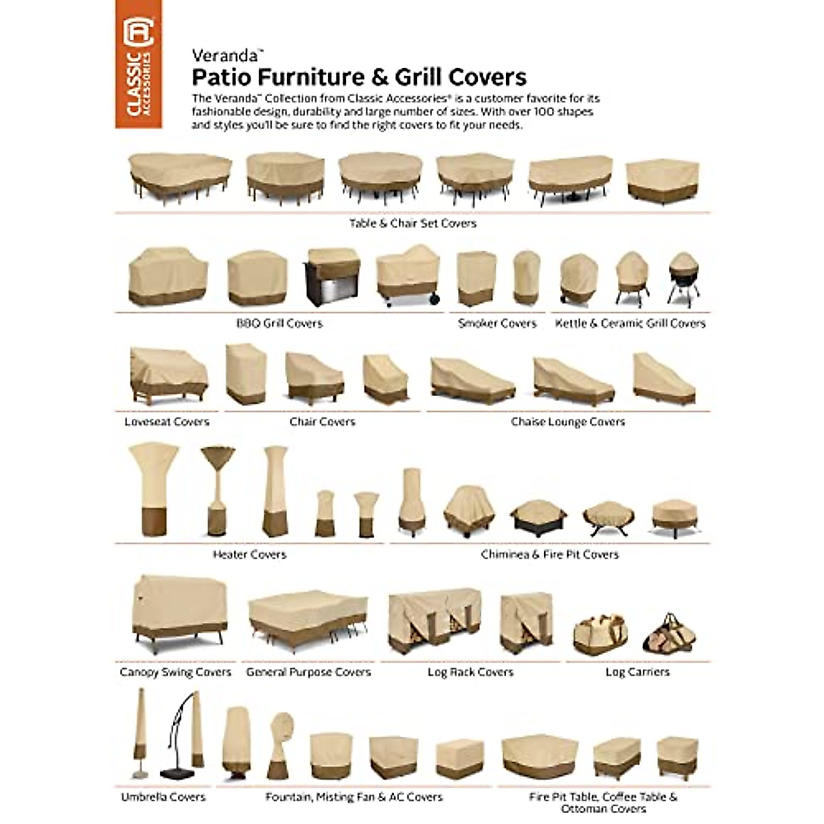 Classic Accessories Veranda Grill Cover For Char-Broil 4-Burner Gas