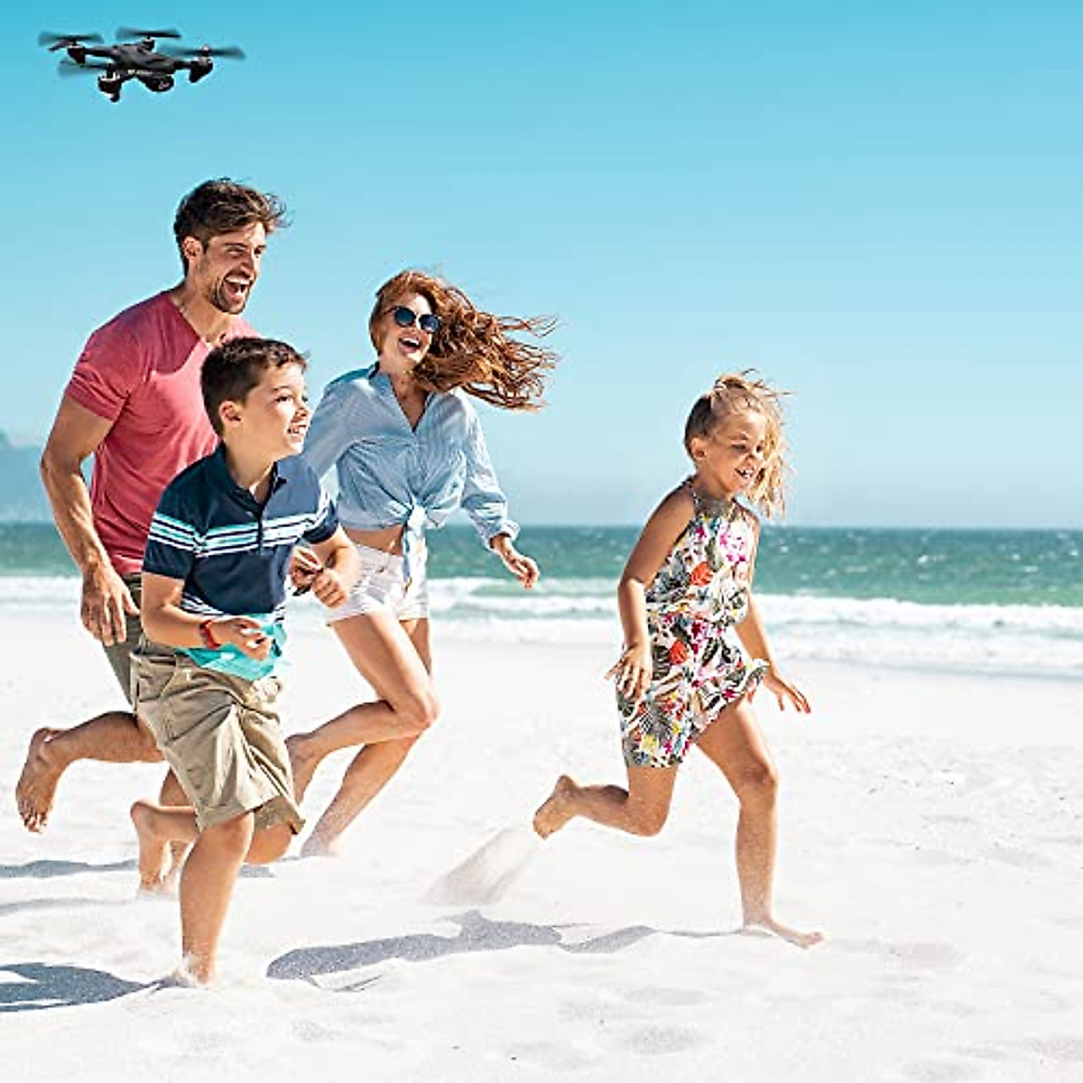 The Bigly Brothers E58 Mark V Extremis 1080P Drone with Camera, Brushless Motors, 360 degrees of obstacle avoidance, 2 Batteries included, below 249 Grams, NO ASSEMBLY REQUIRED, Ready to Fly ! - Black