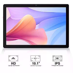 ANYLAKE Android Tablet 10 Inch Tablet,1280x800 IPS HD Display,Quad Core Processor,6000mAh Large Battery,2GB RAM 32GB Storage,128GB Expand,2MP+5MP Dual Camera,Wi-Fi Bluetooth,Gray