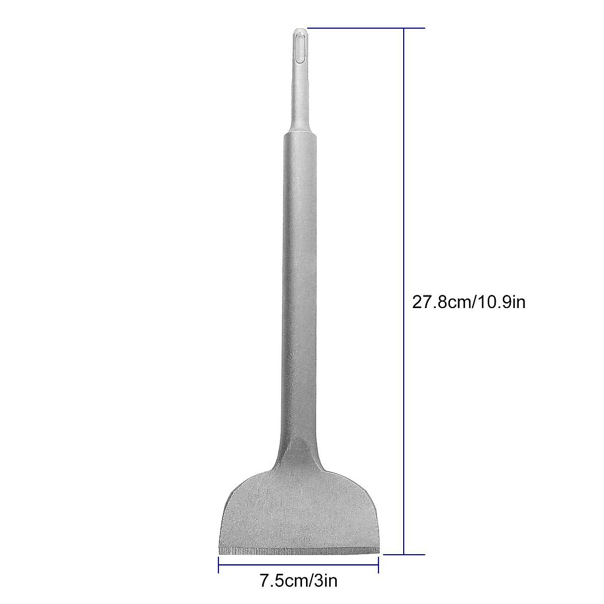 3 Inch SDS Plus Chisel Angled Bent Tile Chisel 3X10 Inch Thinset Scaling Chisel SDS Plus Floor Scraper Cranked Tile Removal Chisel Bit With 3/4 Inch SDS Plus
