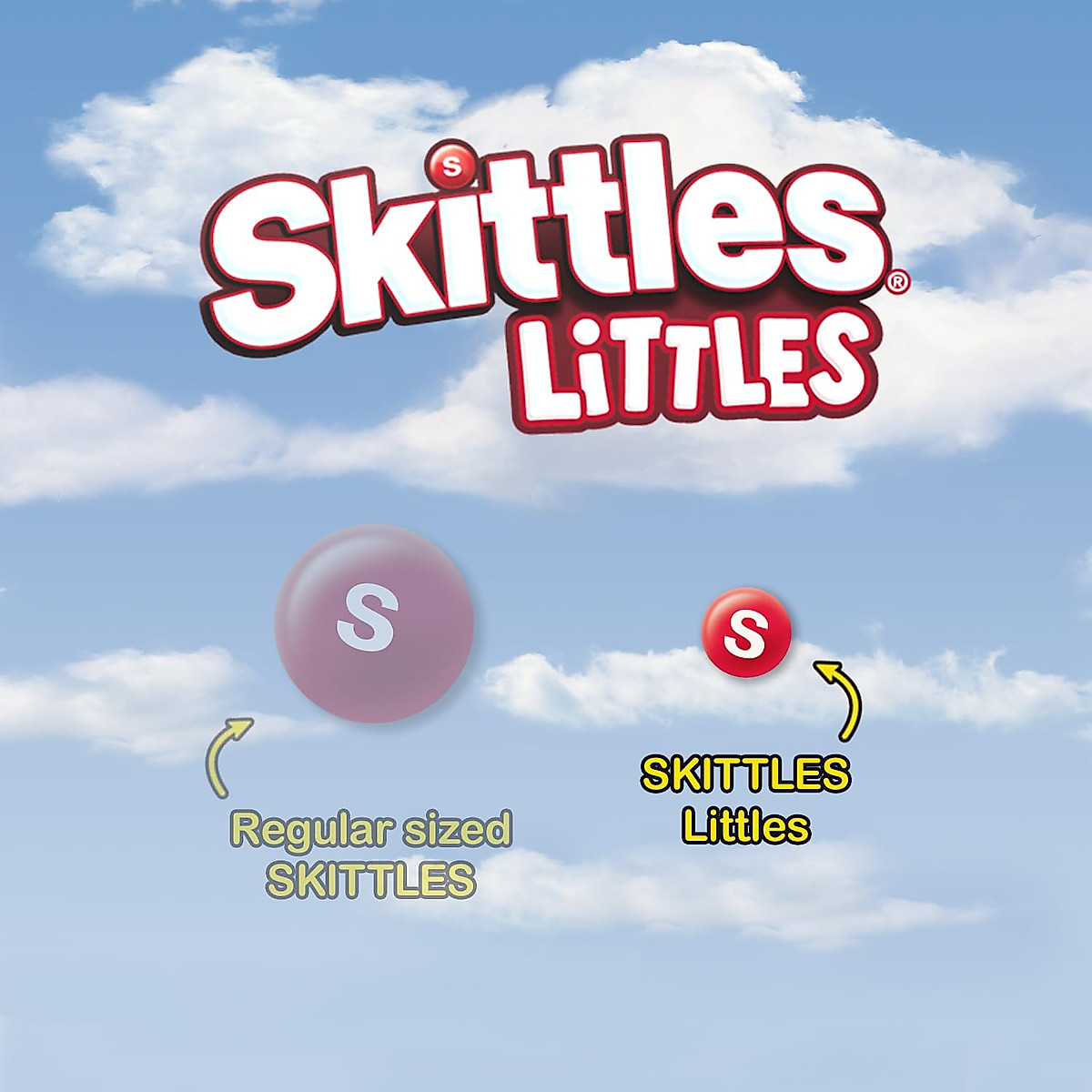 SKITTLES Littles Originals Rainbow St Patricks Day Mega Tubes Tiny Chewy Candy, 45.6 Oz, 24 Ct Bulk Box