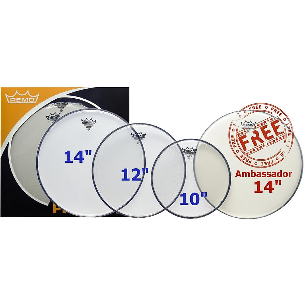 Remo Drum Set, 12-inch (PP0312BE)