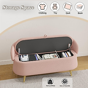 Loveseat Sofa Small Couch with Storage Space, 50" Sofa Couch 2 Seat Loveseat with Golden Metal Legs for Living Room/Bedroom/Lounge