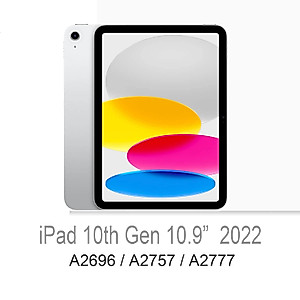 Feams Case for iPad 10th Generation Case, Slim Lightweight Trifold iPad 10.9 Case Clear Back Transparent Cover with Pencil Holder & Auto Sleep/Wake for iPad 10th Gen 2022, Line Art