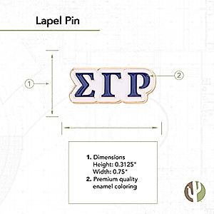 Sigma Gamma Rho Lapel Pin Sorority Enamel Greek Letter Formal Wear Blazer Jacket (Lapel Pin - Design C)