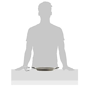 Vaello La Valenciana Polished Steel Valencian Paella Pan, 30 cm, 30cm, Silver