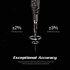 Capri Tools Digital Torque Screwdriver, Dual Direction, 1.77-35.39 in. lbs./20-400 cNm/2.04-40.82 kg-cm, 26000