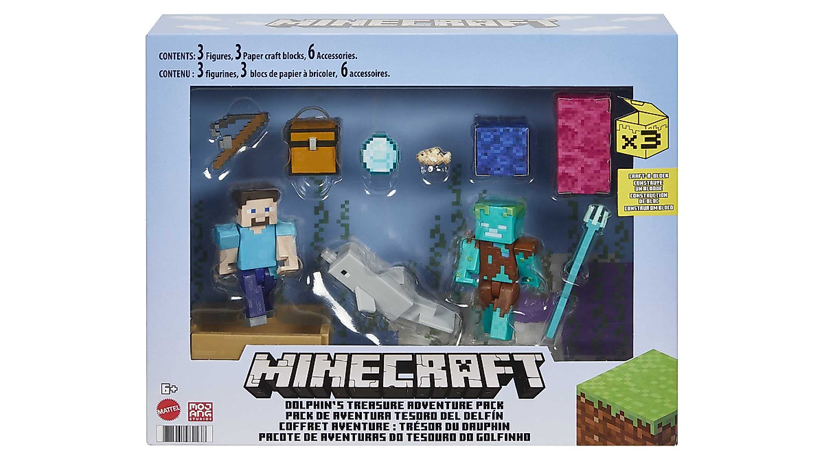 Mattel Minecraft Treasure Hunt Adventure Pack for Kids Ages 6+