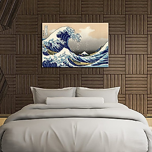Wieco Art Great Wave of Kanagawa Katsushika Hokusai Giclee Canvas Prints Wall Art Abstract Seascape Pictures Paintings for Living Room Home Decorations Large Modern Stretched and Framed Sea Artwork