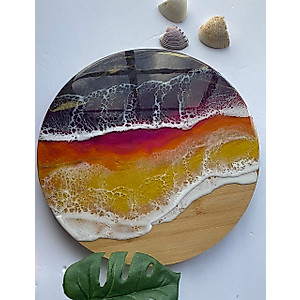 (Set of 12) 12" Round Bulk Plain Bamboo Cheese, Cutting Board | For Customized, Personalized Engraving Purpose | Wholesale Premium Bamboo Board