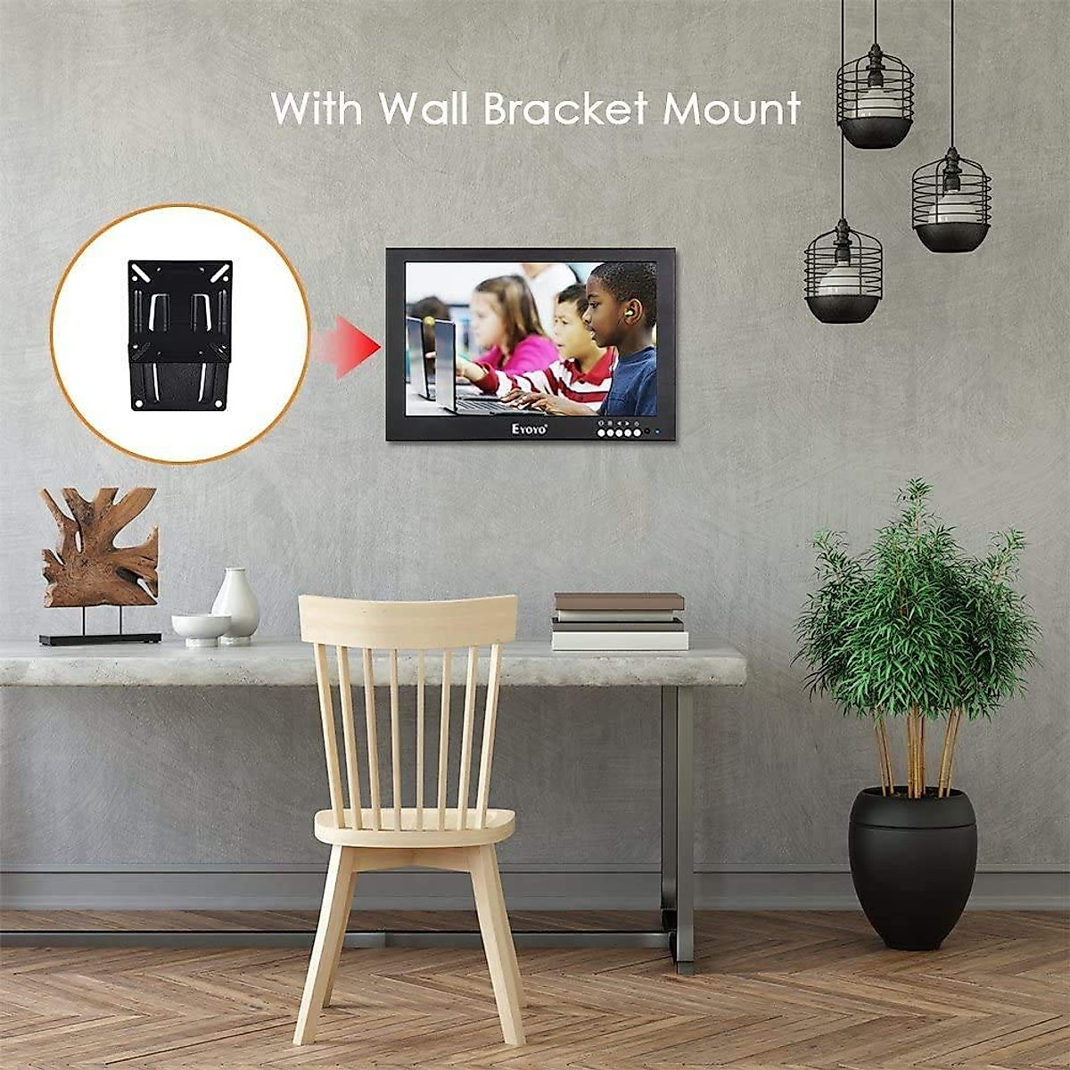 Eyoyo 10 Inch IPS Hdmi Monitor TFT LCD Display 1280x800 Resolution Portable Small HD Monitor with HDMI BNC VGA AV USB Input and Built-in Speaker for Video Display Screen DVD PC Laptop
