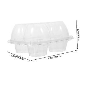 NOLITOY 20 Pcs Four Piece Cake Box Cupcake Holders Cupcake Storage Pastry Containers Cupcake Container Muffin Gifts Carriers Plastic Cupcake Carrier Tote Box Clamshell The Pet Food