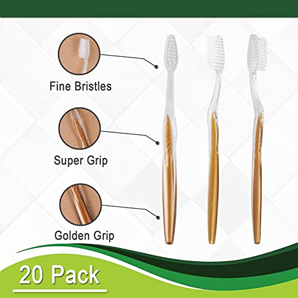 HQSLsund 20 Pack Disposable Toothbrush with Toothpaste Bulk Individually Wrapped, Travel Toothbrush Kit, Hotel Toothbrushes Bulk for Hotel,Airbnb,Shelter/Wedding/Nursing Home/Charity/Homeless