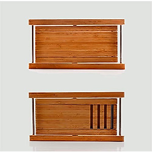 Miwayer Bamboo 4 Gears Adjustable Upscale Guitar Foot Rest Non-Slip Foot Stool Foldable Footrest from 4.5" up to 8"，Accessory for Classical Acoustic Guitar Part