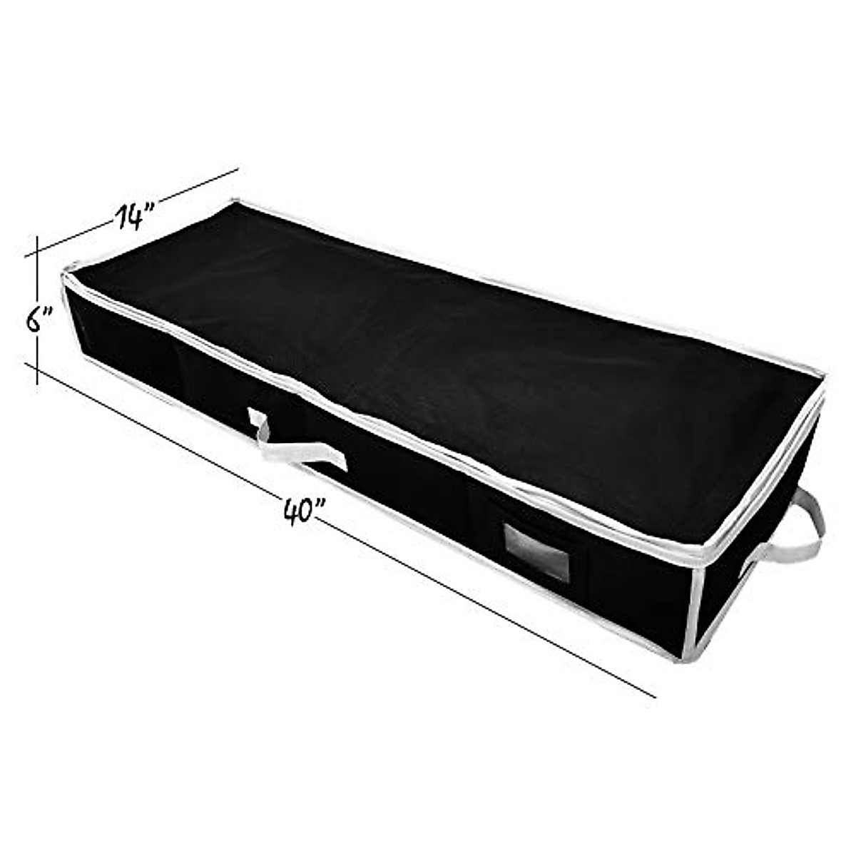 Gift Wrap Storage Organizer - Easily organize Wrapping Paper, Ribbons, Bows, Scissors. Fits 18-24 Standard Rolls. Keeps Holiday Gift Supplies in Perfect Condition and Ready for Next Season. (Black)