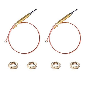 F273117 Thermocouple for Compatible with Mr Heater F273100, F27310, MH12, MH12C, Replacement Thermocouple Heater Made by Copper Construction Milled Brass Fittings 12-1/2" Length (2 Pack)