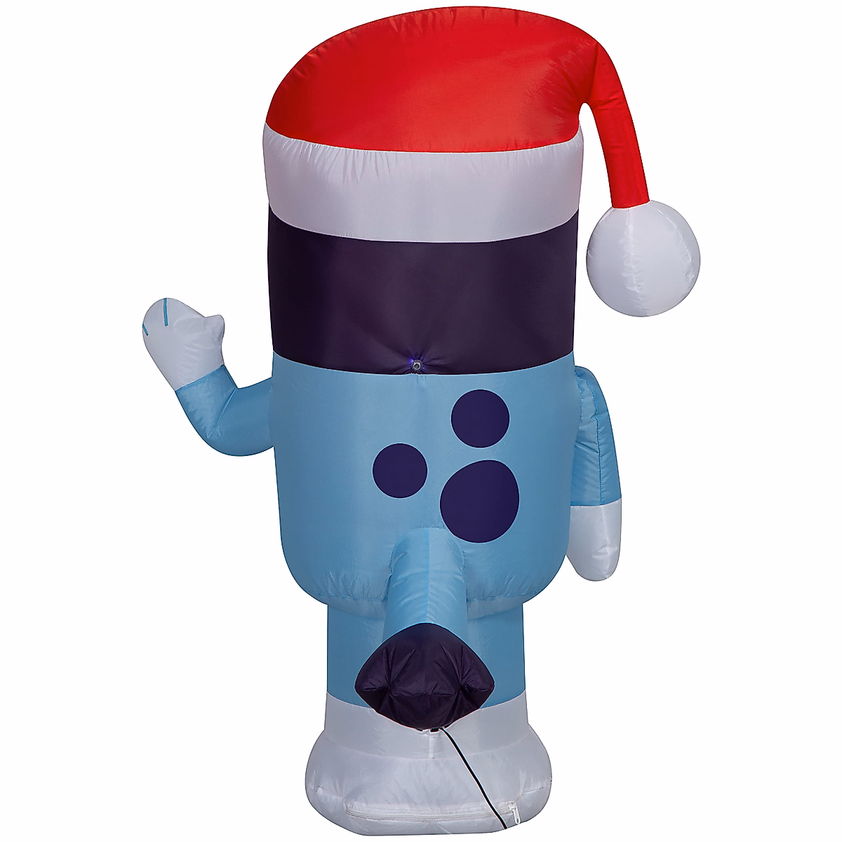 Bluey Christmas Airblown Inflatable in Santa Hat Bluey, 3.5 ft Tall, Blue