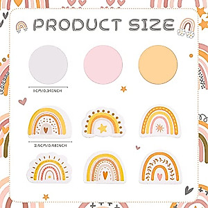 300 Pcs Rainbow Paper Confetti Rainbow Confetti Table Decorations with 1000 Pcs Round Tissue Paper Table Confetti Dots Rose Gold Confetti for Tables Gift Boxes, Birthday Baby Shower Wedding Decor