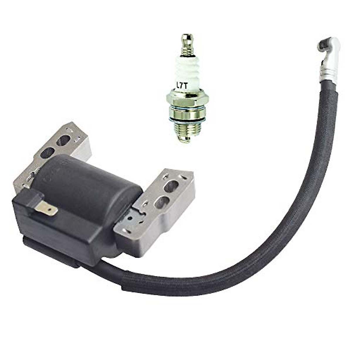 590454 Ignition Coil+L7T Spark Plug,Replacement for Briggs & Stratton799381 790817 692605 802574 Magneto Armature
