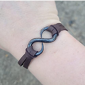 Iron Infinity Bracelet, 6th Anniversary, Iron Anniversary, Gift for Her, Gift for Him, Hand forged Celtic Bracelet, Minimalist.