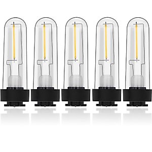 enwant LED Solar Light Replacement Bulbs, 3 Volts Filament Pathway Light Bulbs for Hampton Bay Fixtures, Warm White 3000K Solar Lightbulb Outdoor for Solar Walkway Light (5)