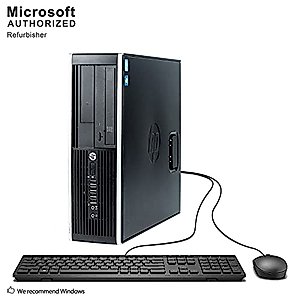 HP Elite Desktop Computer Package - Windows 10 Professional, Intel Quad Core i5 3.2GHz, 8GB RAM, 500GB HDD, 22inch LCD Monitor, Keyboard, Mouse, WiFi (Renewed)