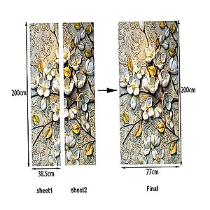 DOITOOL Waterproof Stickers Stickers 3D Stickers Wallpaper Mural Stickers 3D Wall Stickers Door Mural Door Wallpaper 3D Door Sticker Digital Door Decals