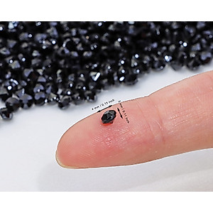 ONLYKXY Wedding Table Scattering Acrylic Diamond Gem Shape Crystal Confetti for Bridal Shower Party Decoration Vase Filler Bead Masquerade Table Decor (4MM/0.15inch Mini, Black, 4000)