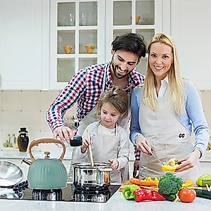 3.5L Tea Kettle, Toptier Teapot Whistling Kettle with Wood Pattern Handle Loud Whistle,Food Grade Stainless Steel for Anti-Rust, Anti Hot Handle, Suitable for All Heat Sources▂20 * 23.5cm/7.78"*9.25"