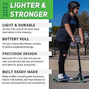 Lucky Crew Complete Pro Scooter - Trick Scooter for Beginner to Intermediate Riders, Ultra
