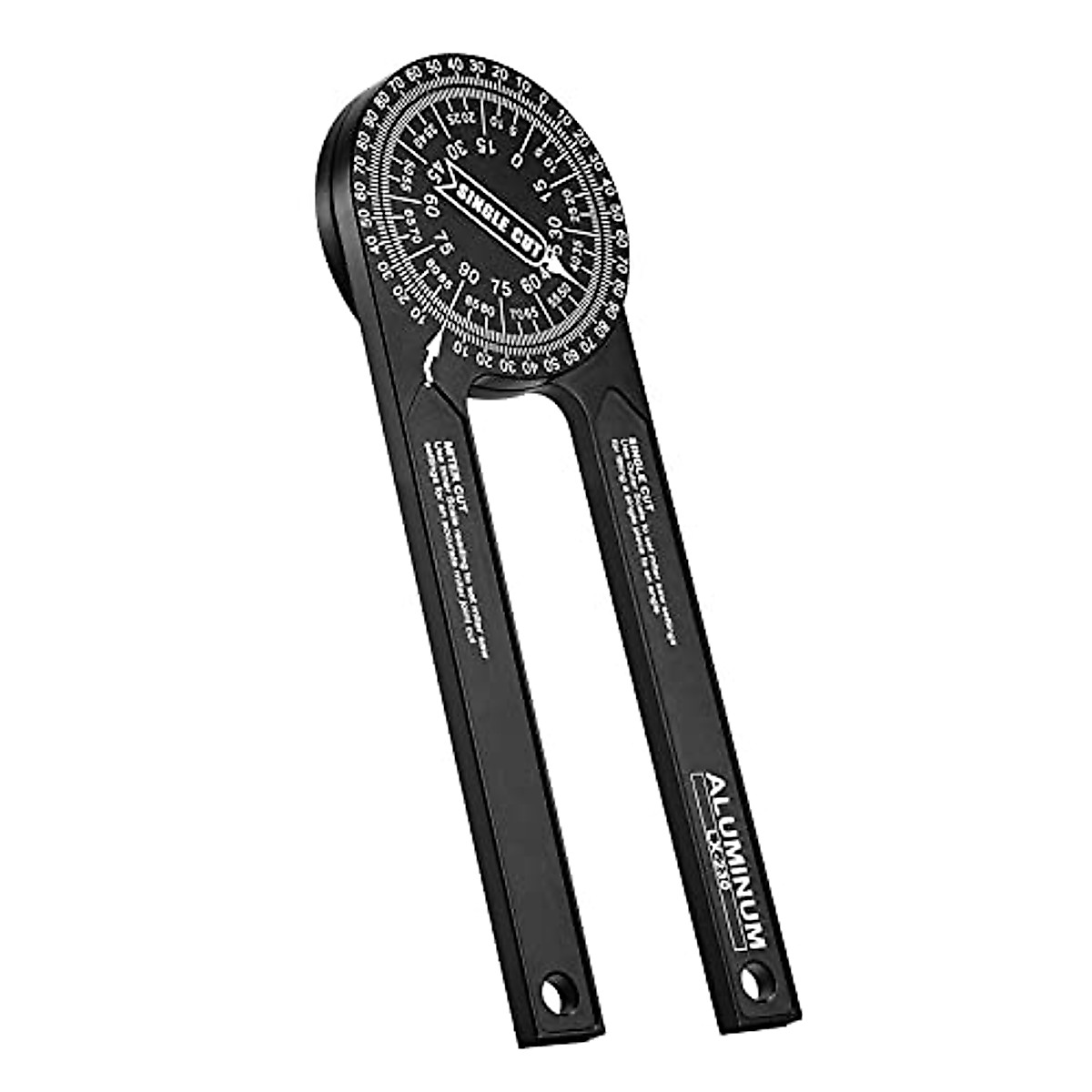 NYOOLO Miter Saw Protractor, 7 Inch 4 in 1 Aluminum Miter Angle Finder with Level Instrument, Construction Protractors Precision Miter Gauge for Carpenter Plumber Building Trade (Small)